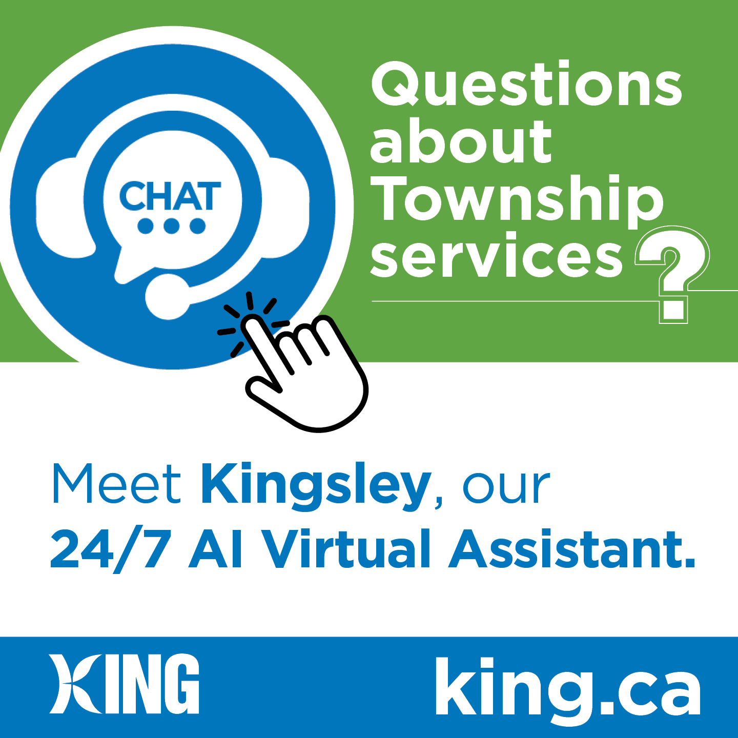 Meet King Township’s 24/7 Virtual Assistant, affectionately named Kingsley | Township Of King